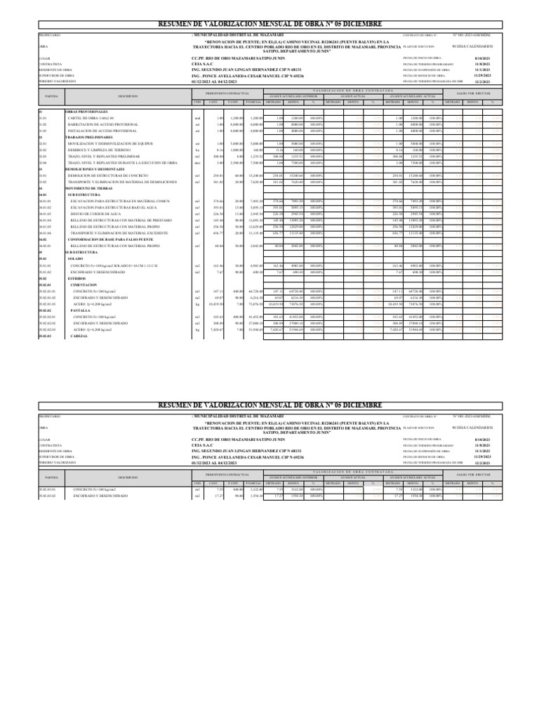 Cronograma Reprogramado | PDF