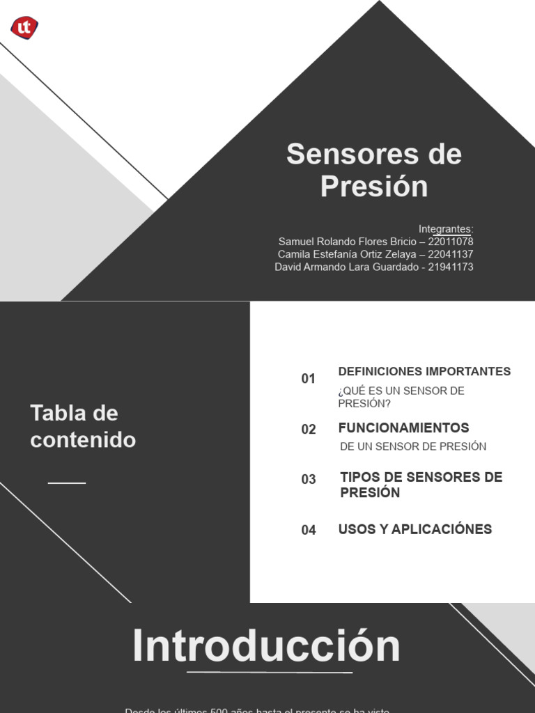 Presentación Intrumentación 1 | PDF | Sensor | Medida de presión