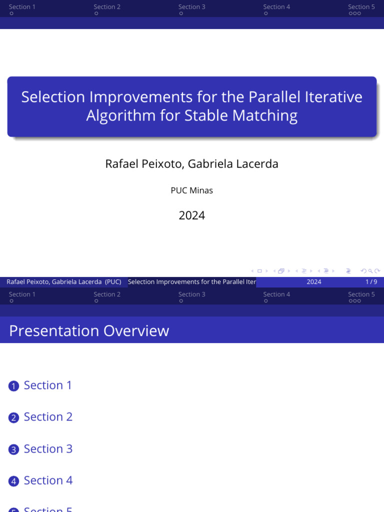 Selection Improvements For The Parallel Iterative Algorithm For Stable ...