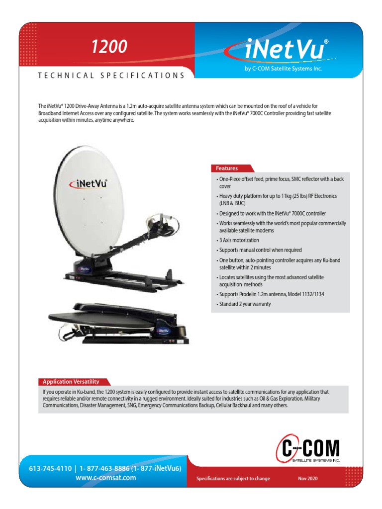 iNetVu 1200 | PDF | Antenna (Radio) | Cable Television