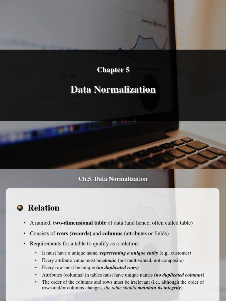 Bcis5420 - Lecture Note - ch5 - Data Normalization | PDF | Table (Database) | Databases
