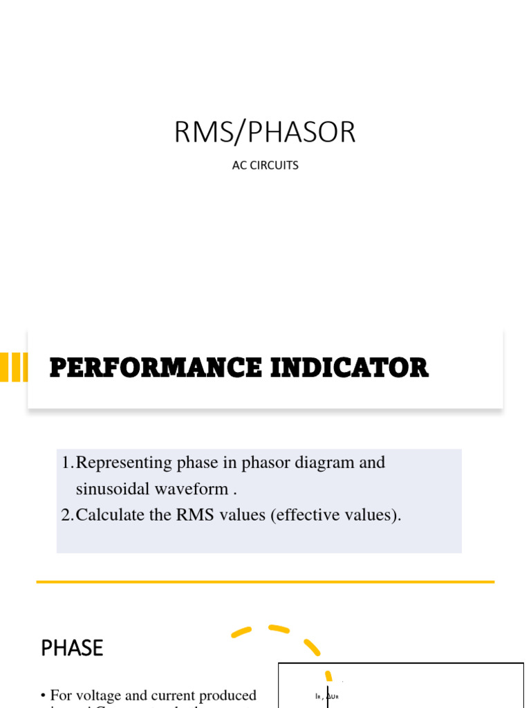 Phasor Rms Pdf Root Mean Square Electricity