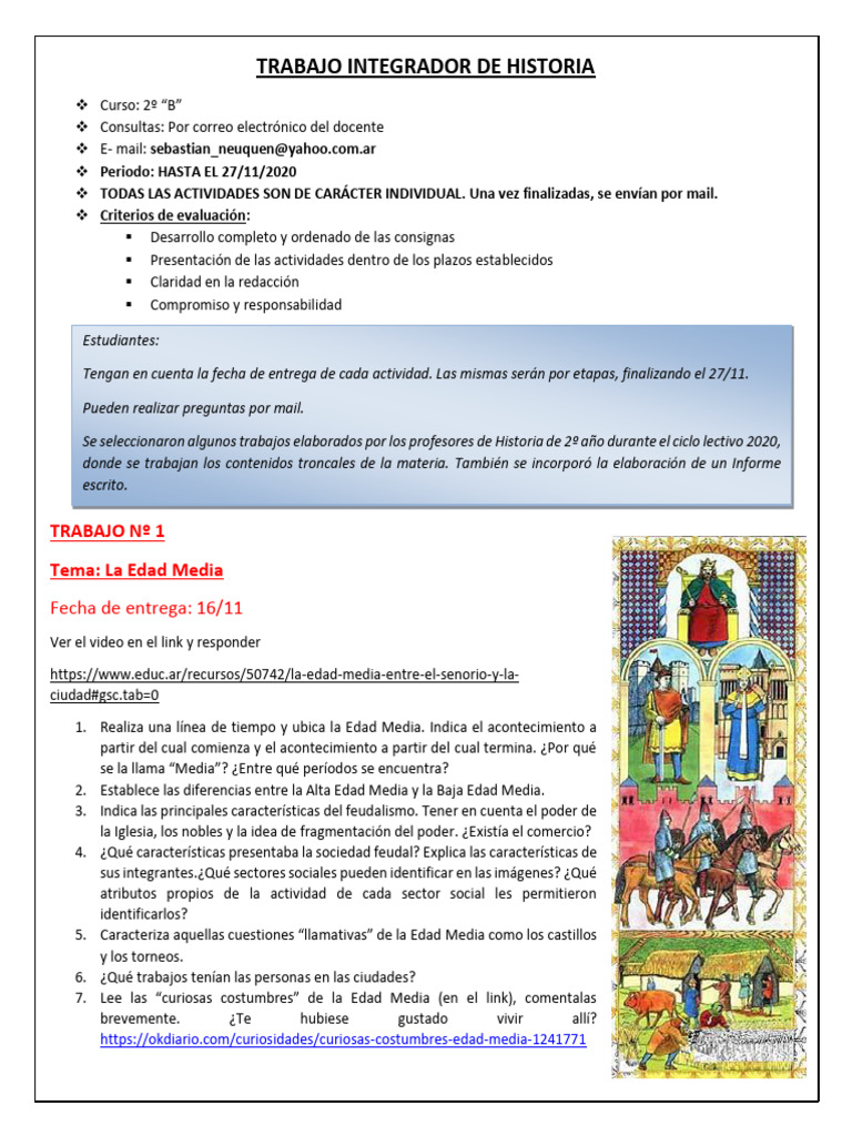 Trabajo Integrador de Historia 2B Cpem 46 | PDF | Cristobal colon ...