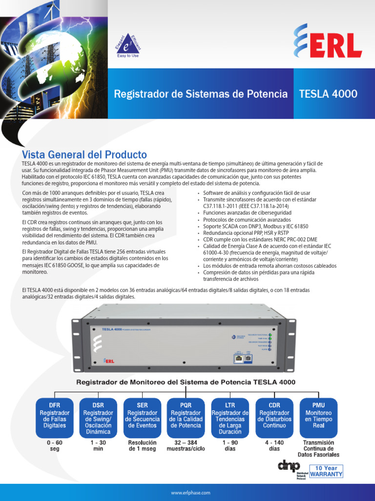Registrador de Potencia TESLA 4000: Monitoreo Avanzado | PDF | Scada ...