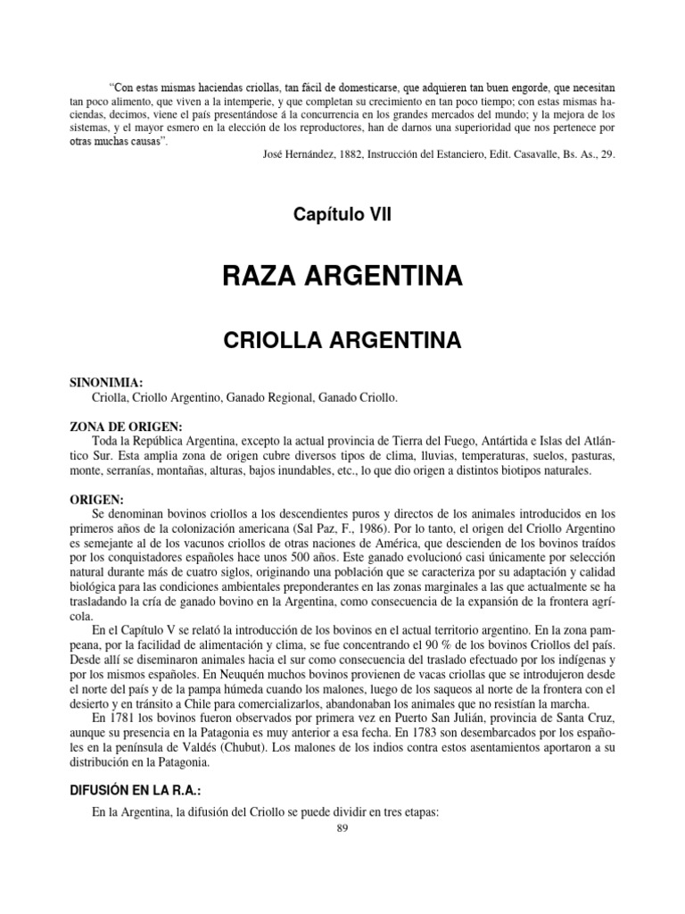 07B-Capitulo VII-Raza Argentina | PDF | Vacas | Carne