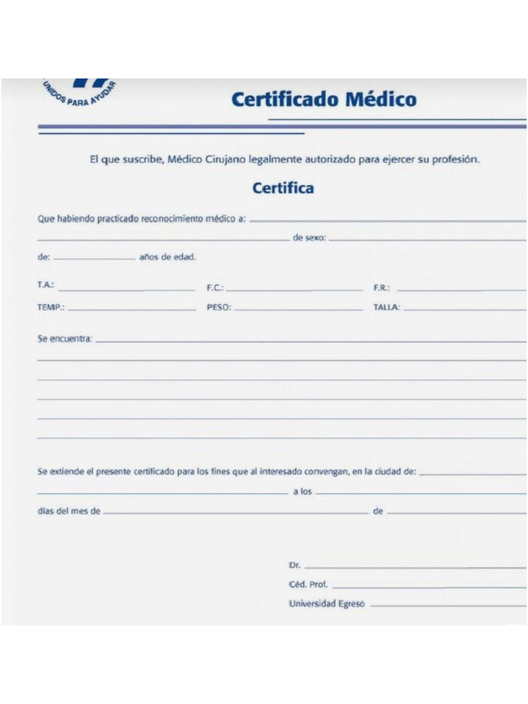 Certificado Médico El Doctor Similares | PDF