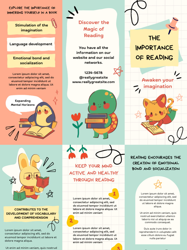 The Importance Of Reading Brochure | PDF | Linguistics | Human ...