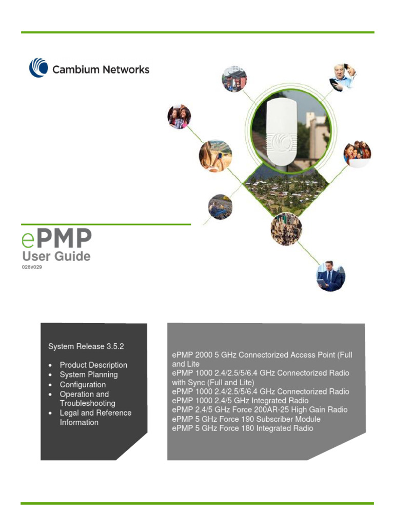 EPMP 802.11n Products User Guide PMP 0412 026v029 | PDF | Radio | Radar