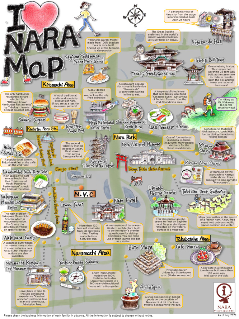I Love Nara Map ENG- 【英語】 PDF | PDF | Foods | Cuisine