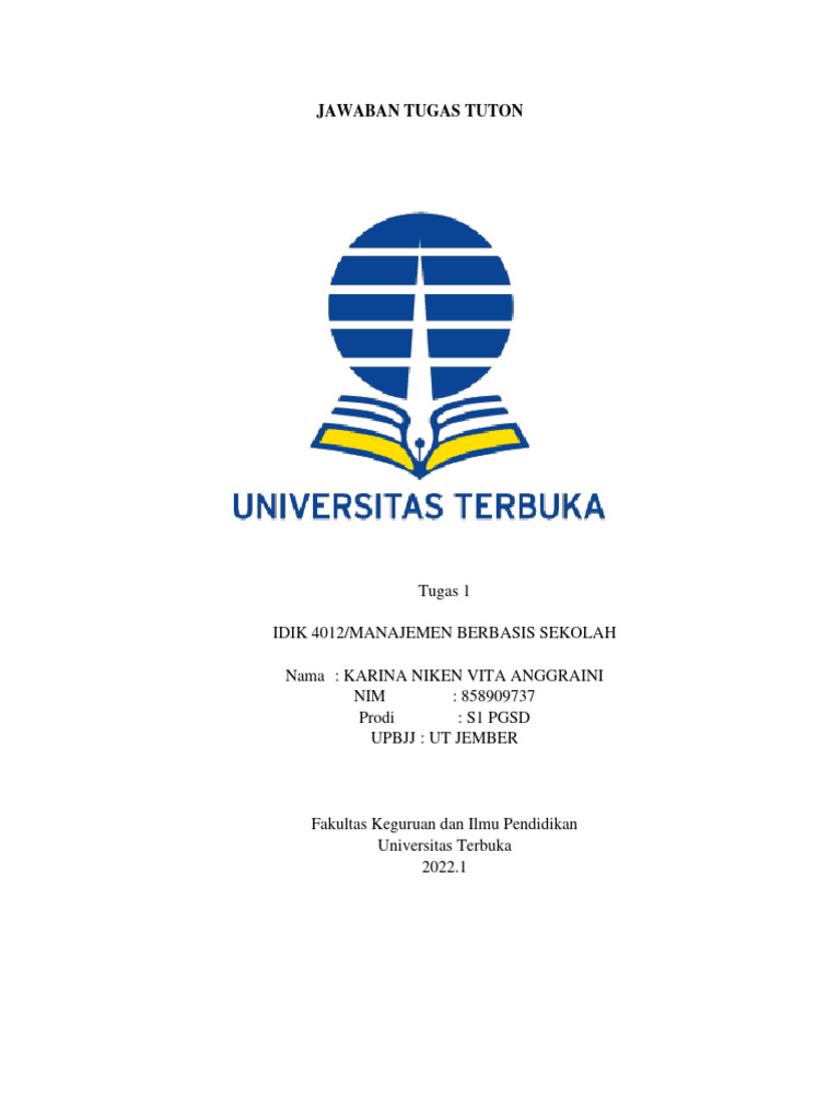 TUGAS TUTON 1 IDIK 4012 KARINA NIKEN | PDF