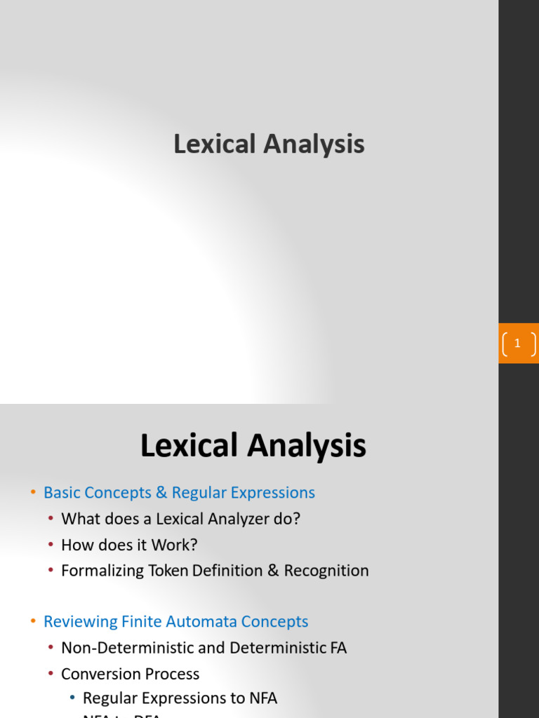 Ch3 - Lexical Analysis | PDF | Grammar | Computing