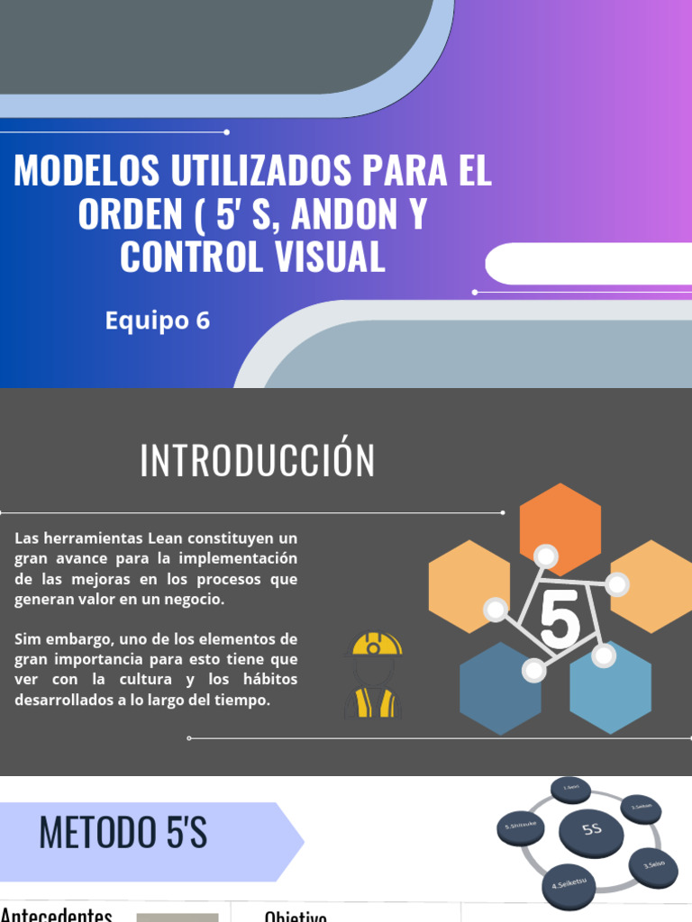 Modelos Lean: 5S, Andon y Control Visual | PDF