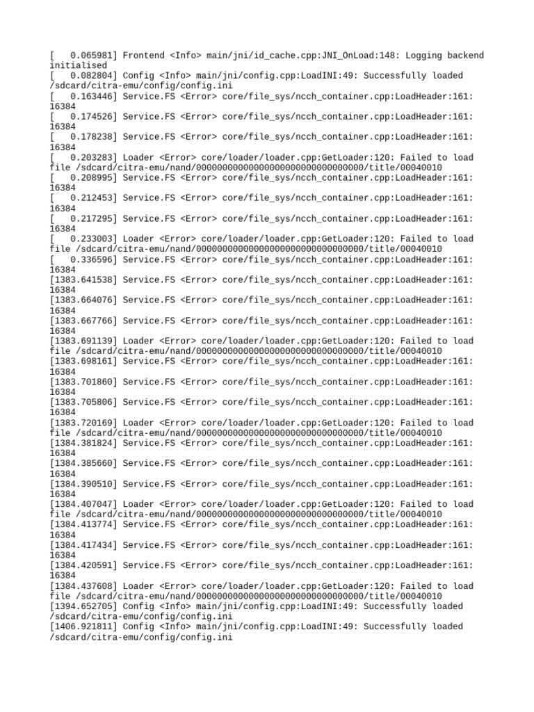 Citra Log - Txt.old | Download Free PDF | Computing | Computer Architecture