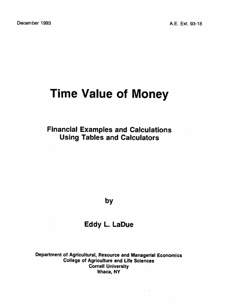 Cornell AEM Eb9318 | PDF | Present Value | Interest