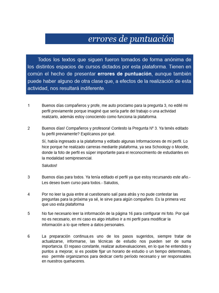 Errores de puntuación en textos académicos | PDF | Crecimiento personal ...