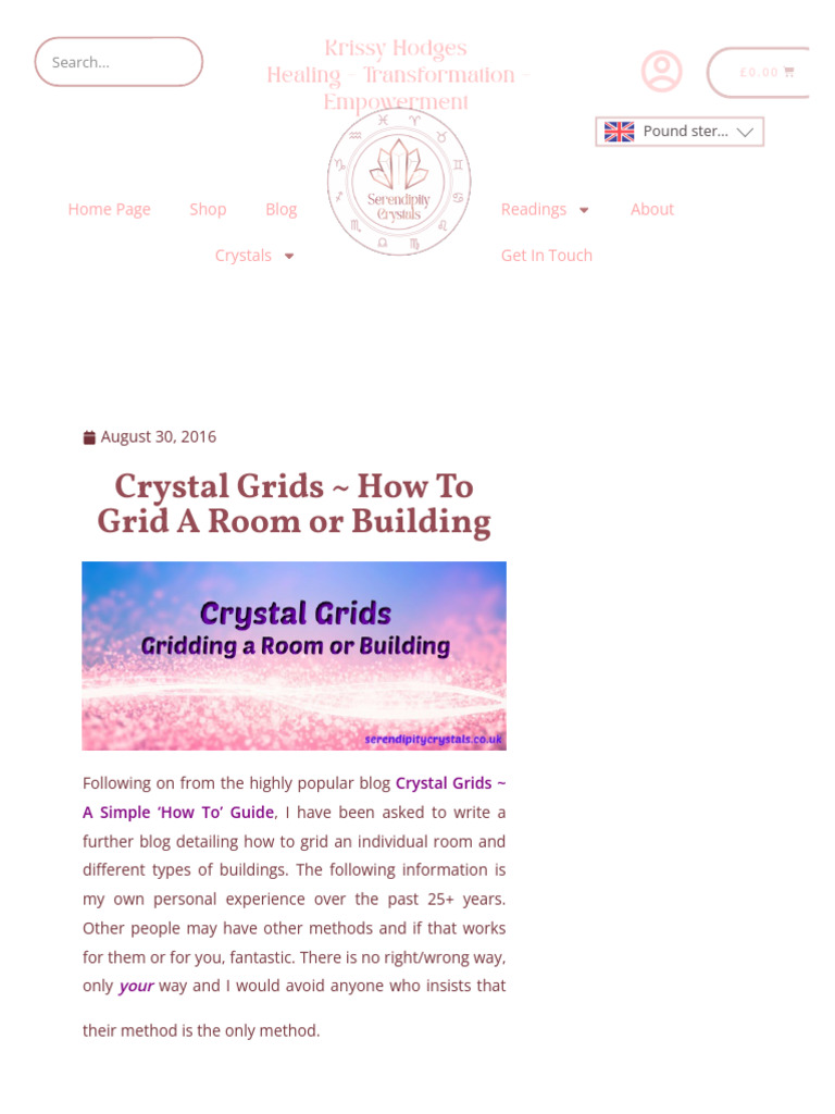 Crystal Grids How To Grid A Room or Building - Serendipity Crystals | PDF | Home & Garden | Self ...