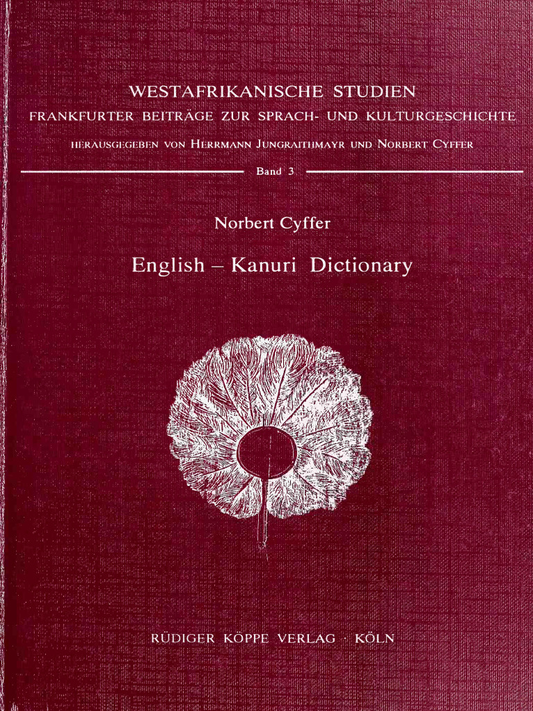 English-Kanuri Dictionary (PDFDrive) | PDF | Verb | Tone (Linguistics)