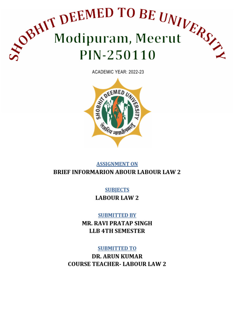 Labour Law 2 | PDF | Labour Law | Employment