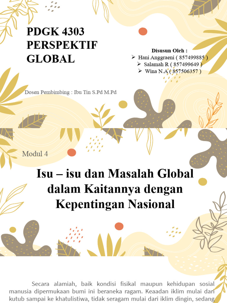Kelompok 4 Perspektif Global | PDF