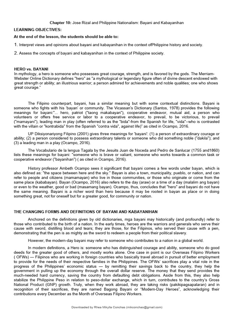 The Life and Works of Jose Rizal CHAPTER 10 | PDF | Philippines