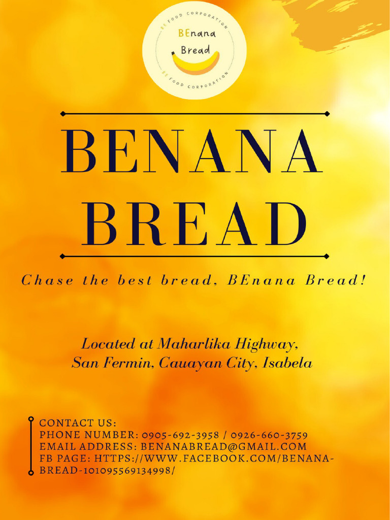 BEnana Bread Business Plan | PDF | Breads | Baking