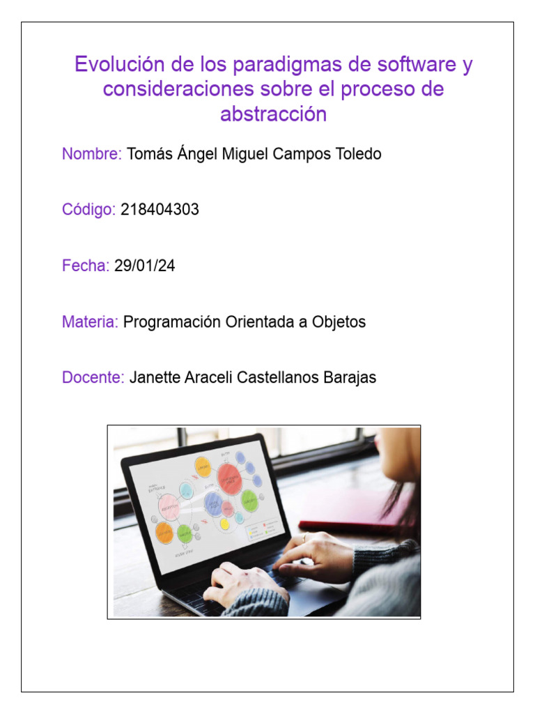 Evolución Paradigmas Software y Abstracción | PDF | Objeto (informática ...