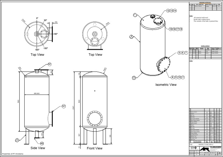 Tank Media 800 Lt-Model | PDF | Mechanical Engineering