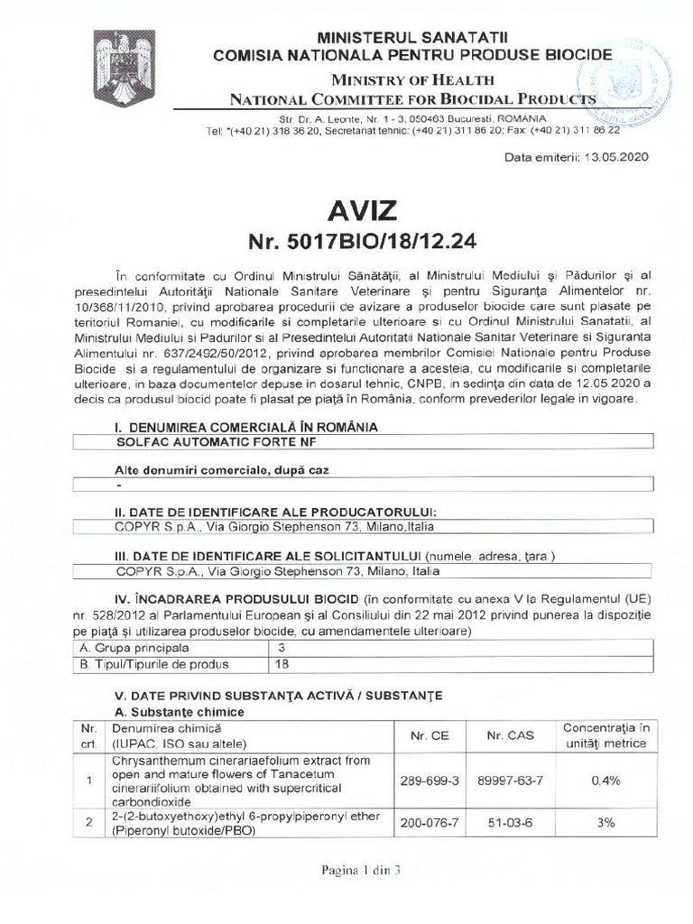 Aviz Bayer Solfac Automatic Forte NF | PDF