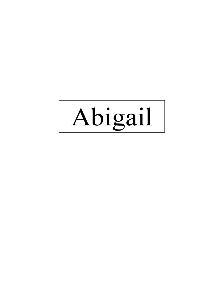 Abigail | PDF