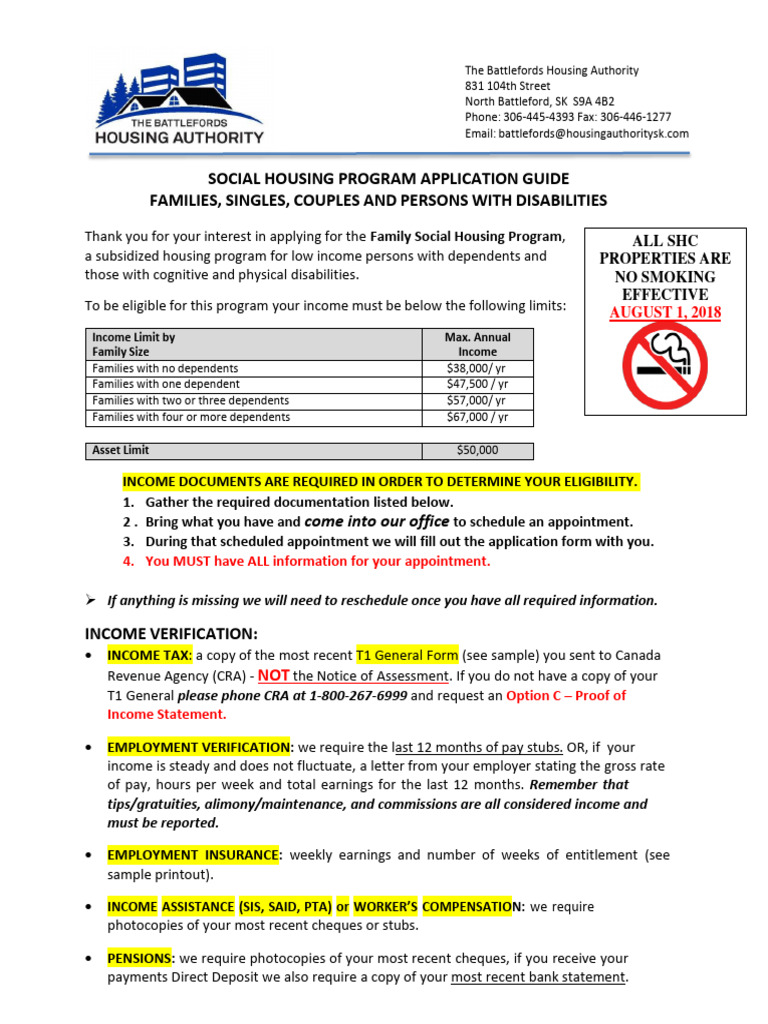 Social Housing Program Application Guide | PDF | Leasehold Estate | Renting