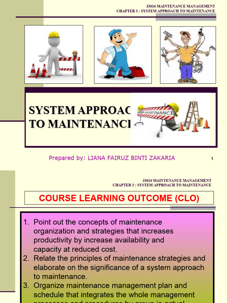 Chapter 3 - System Approach To Maintenance | PDF
