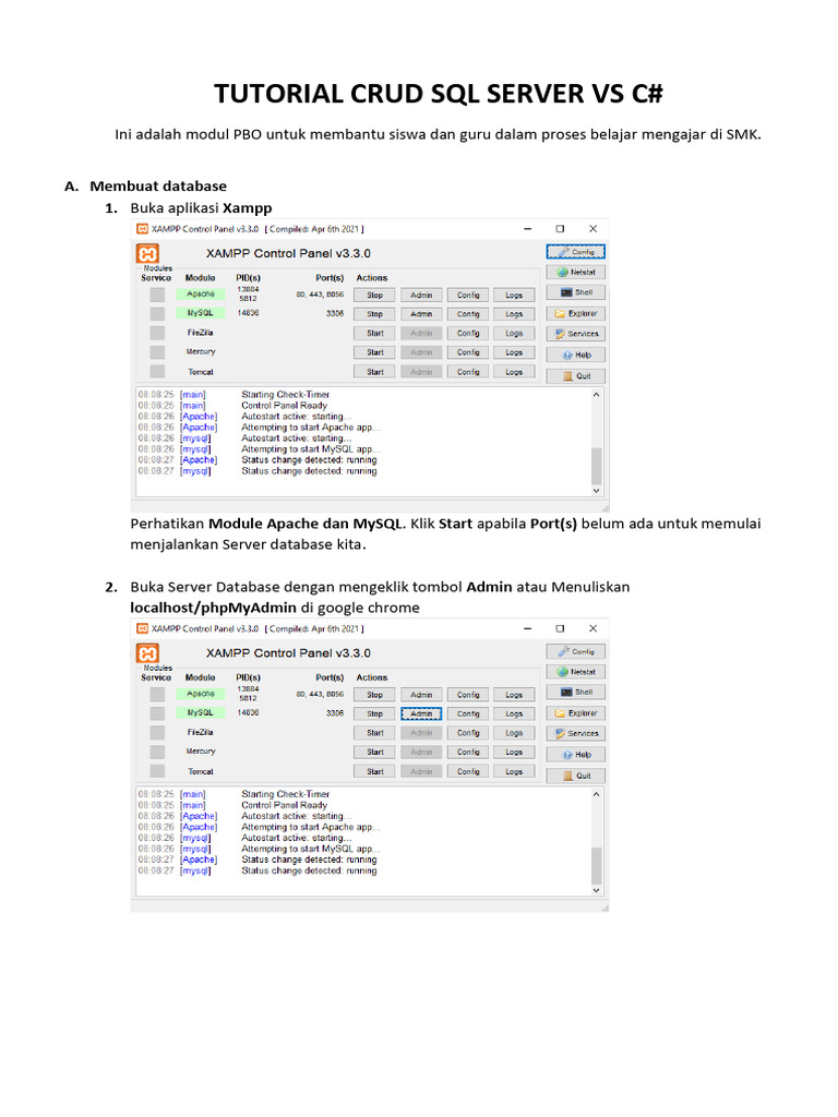 TUTORIAL CRUD C Shap + MySql | PDF