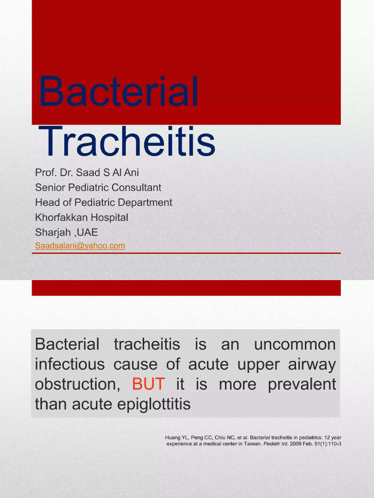 PDF Bacterial Tracheitis - Compress | PDF