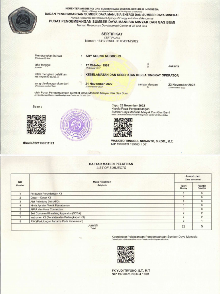 Lampiran Berkas Ary Agung Nugroho | PDF