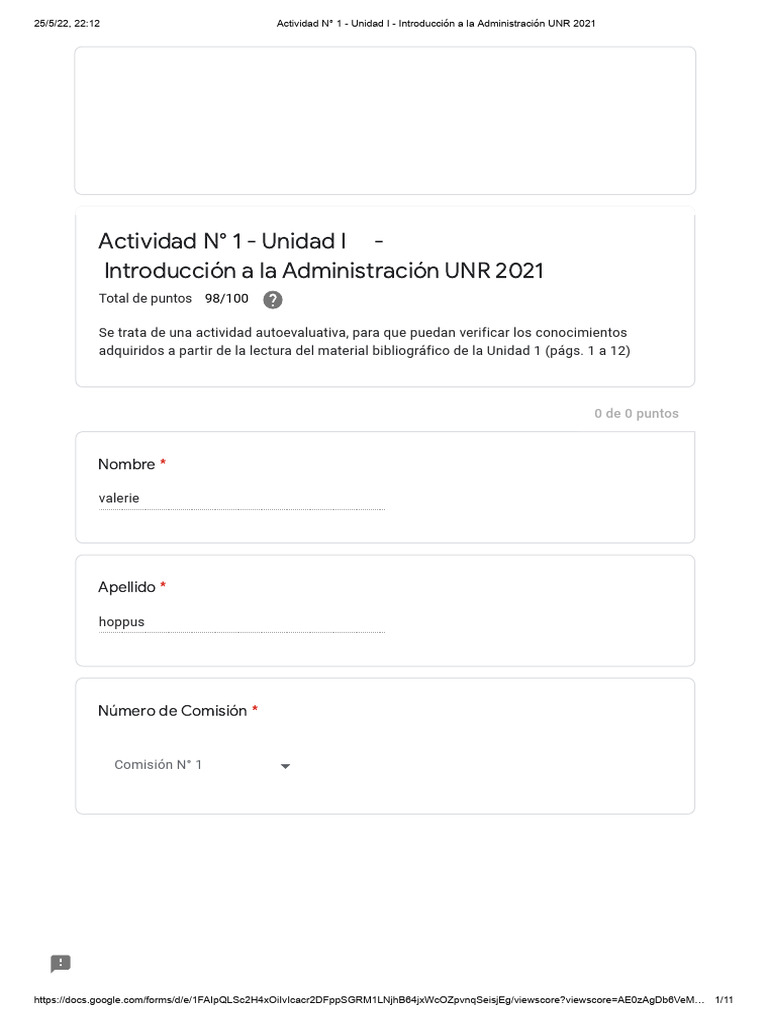 Actividad #1 - Unidad I - Introducción A La Administración UNR 2021 | PDF | Planificación