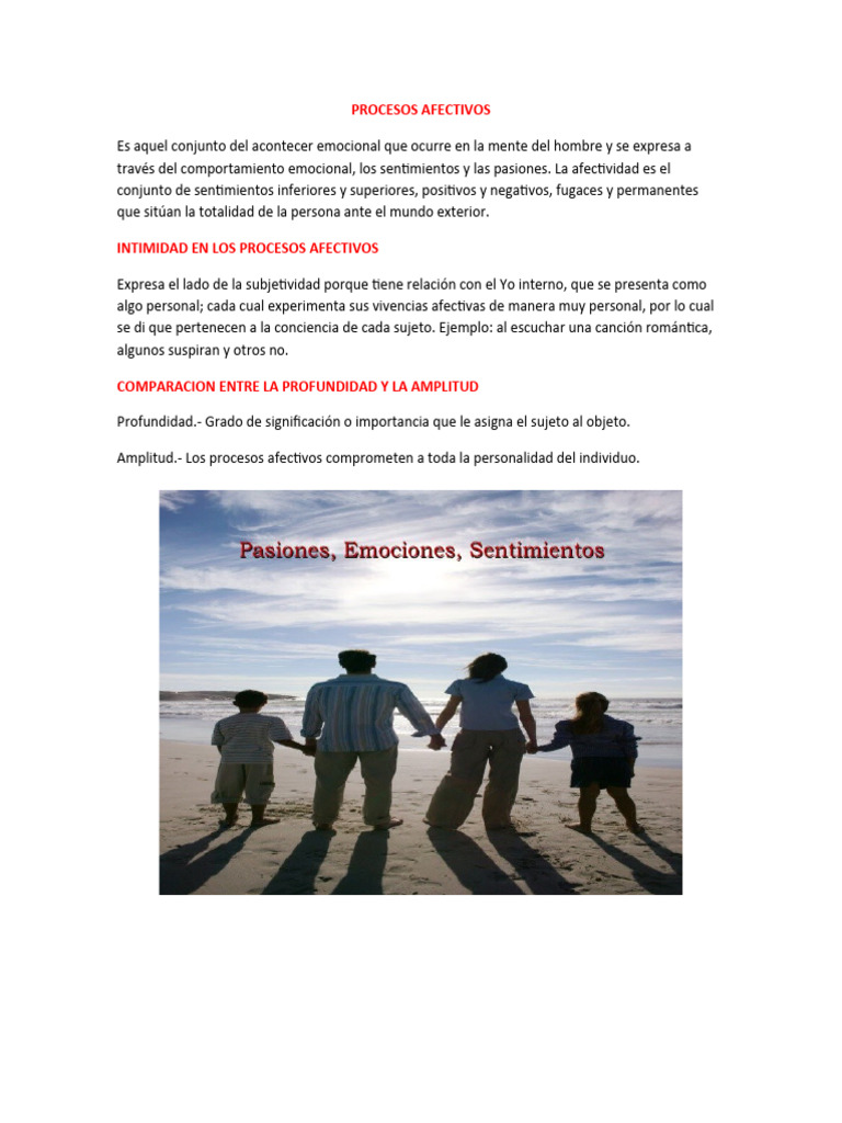 PROCESOS AFECTIVOS | PDF