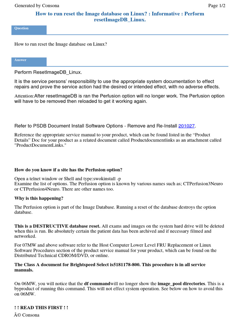 Reset DB Linux | PDF | Databases | Command Line Interface