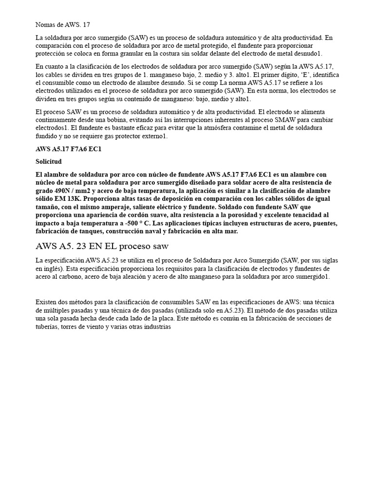 Nomas de AWS EXPOSICION | Descargar gratis PDF | Soldadura | Construcción