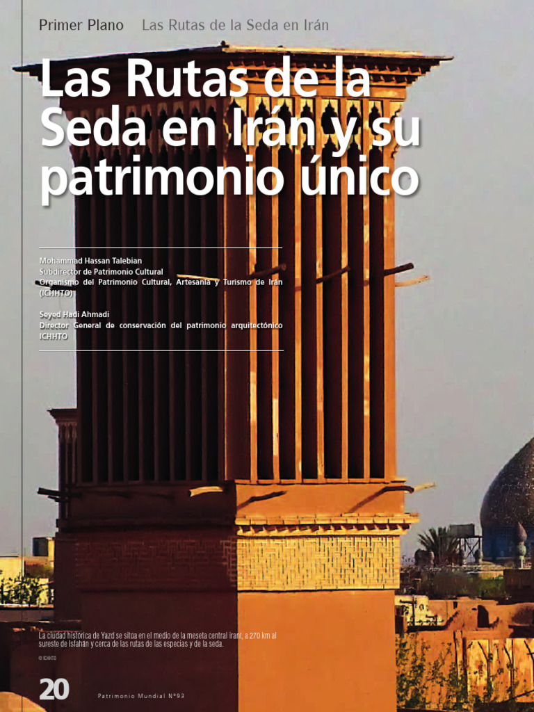 Rutas de la seda en iran y su patrimonio (Carabasares) Unesco | PDF ...