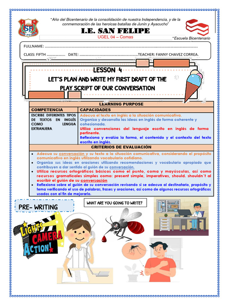 Lesson 4-Unit 2-5th Grade | PDF | Idioma en Inglés | Léxico