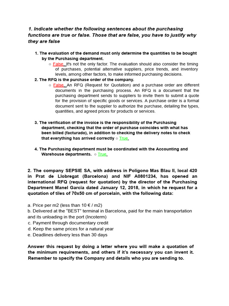 The Purchasing Department | PDF | Business