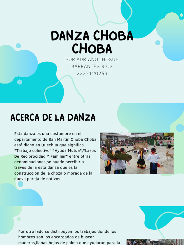Danza Choba Choba: Tradición y Vestuario | PDF | Cocina, comidas y vino