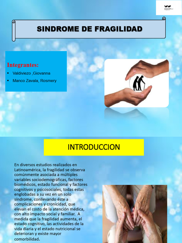 Sindrome de Fragilidad | PDF | Vejez | Medicina CLINICA