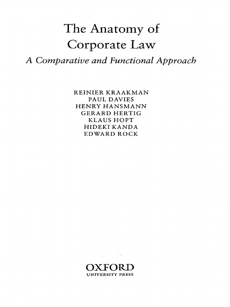 The_Anatomy_of_Corporate_Law_A_Comparati | PDF | Corporate Law ...