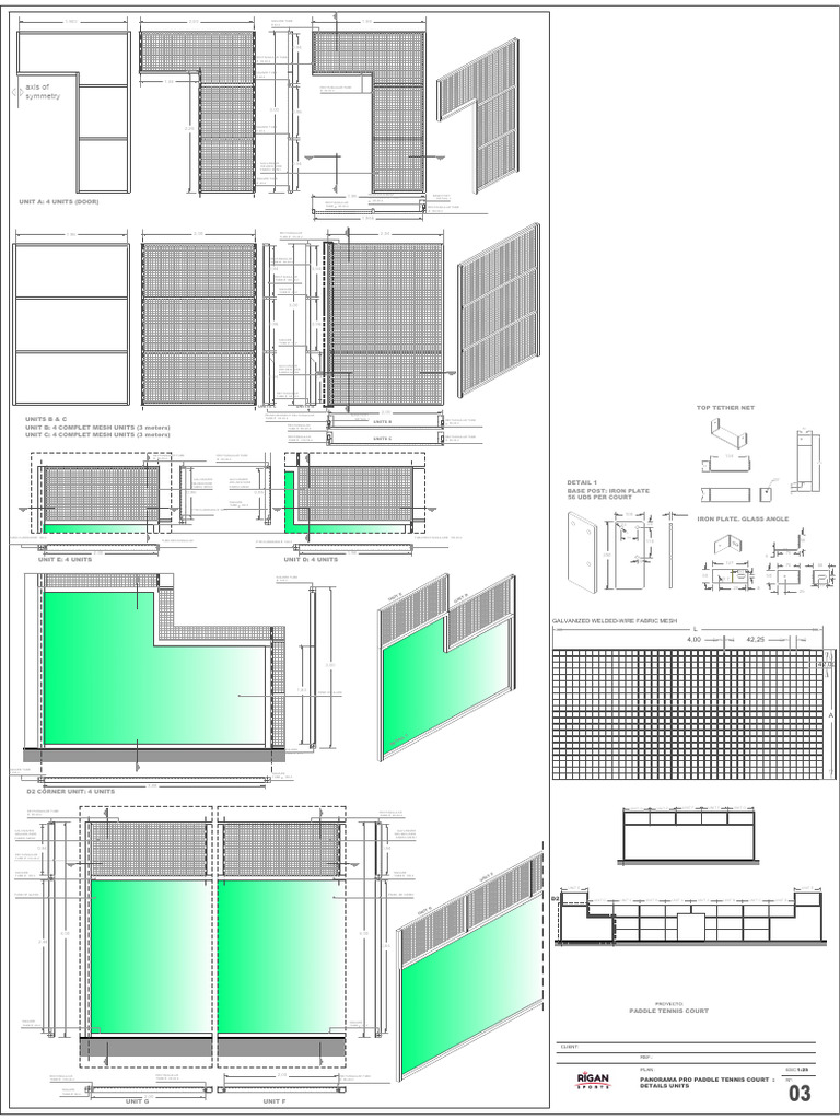 Detalles Pista de Padel | PDF | Rectangle | Elementary Geometry