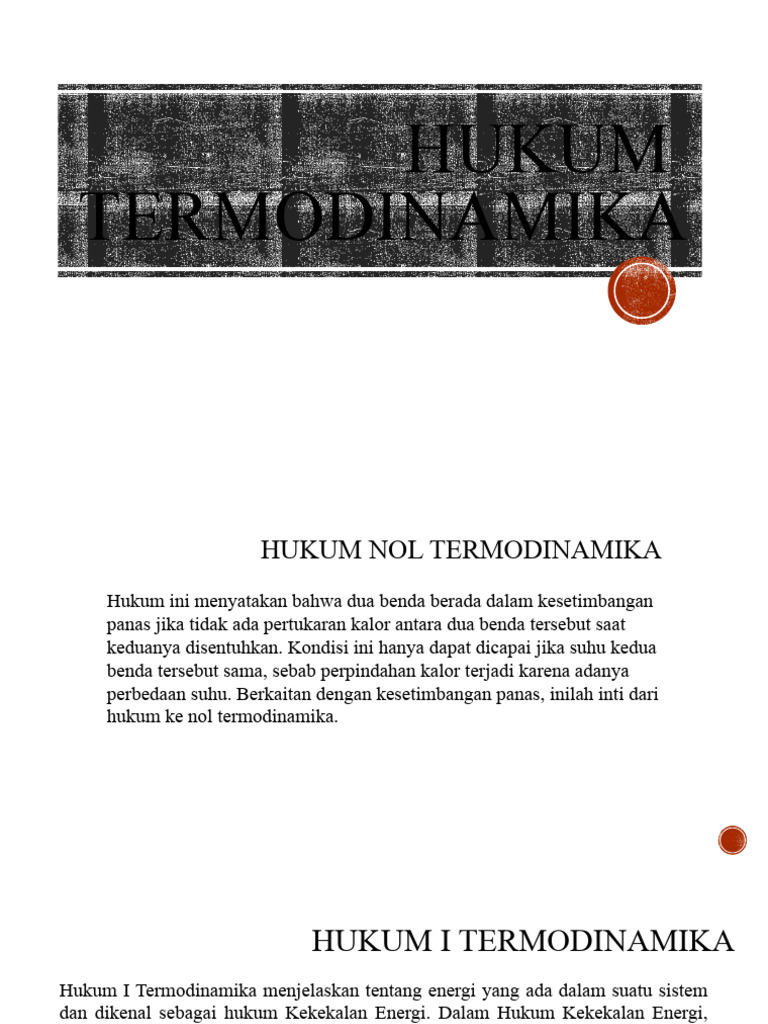 Hukum Termodinamika | PDF