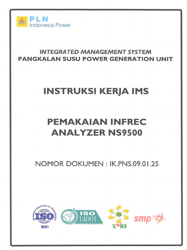 Ik Pemakaian Infrec Analyzer NS9500 | PDF
