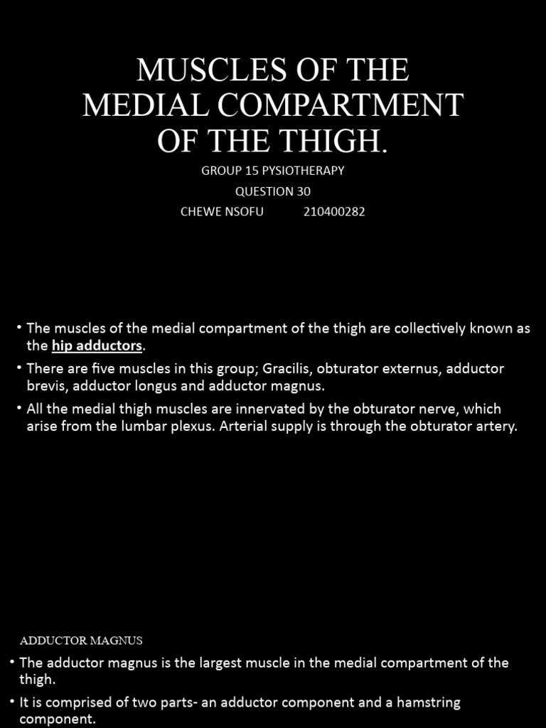 Muscles of the Medial Compartment of the Hand. Group 15 Physiotherapy ...