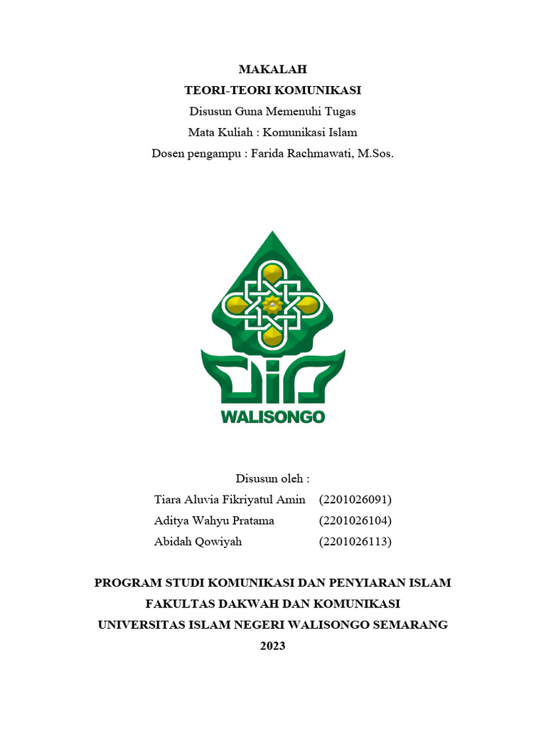 Kelompok7 - Teori Komunikasi | PDF