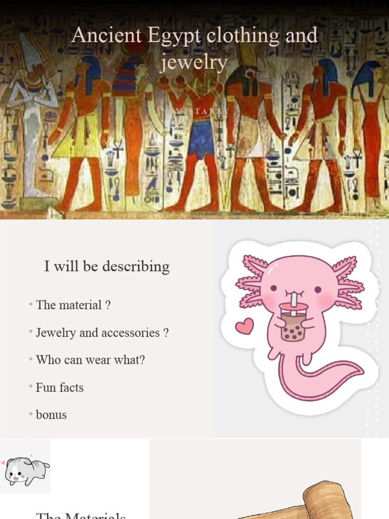 Ancient Egypt Clothing and Jewelry (Autosaved) | PDF
